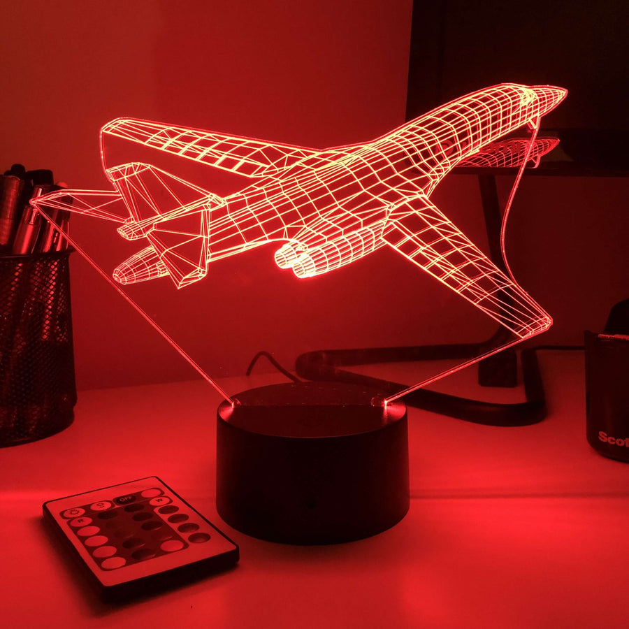 B-1B Lancer Bomber Plane - 3D Optical Illusion Lamp – Carve Craftworks, LLC