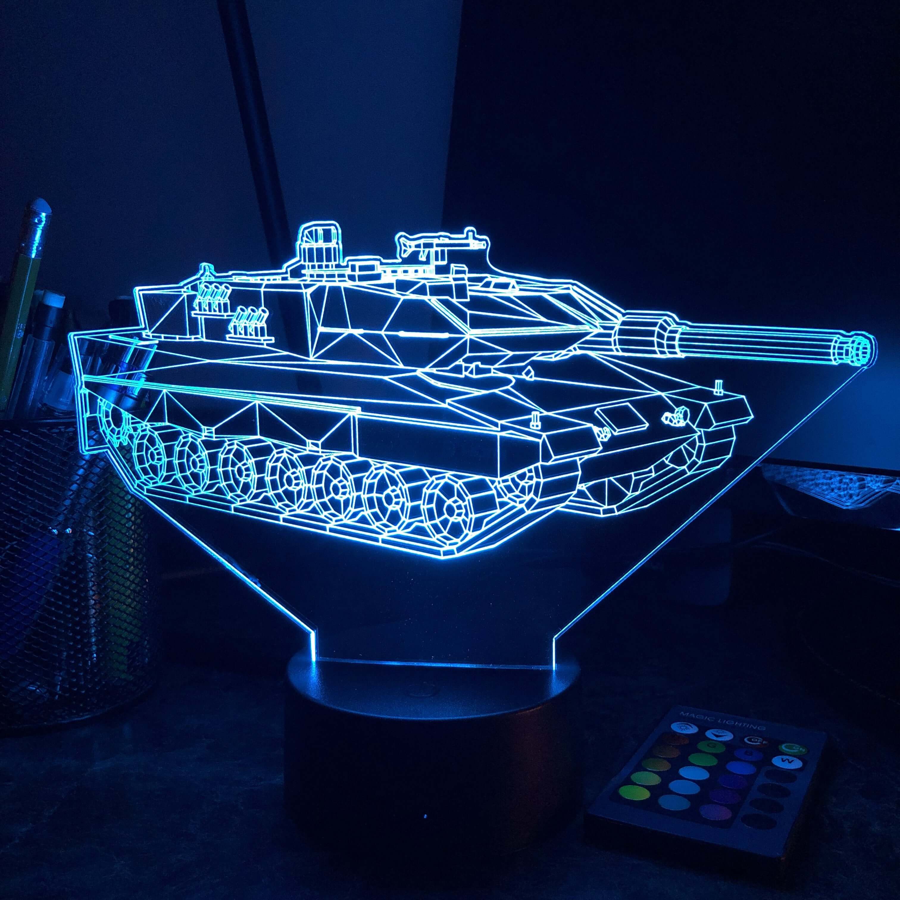 Leopard 2 Main Battle Tank - 3D Optical Illusion Lamp – Carve ...